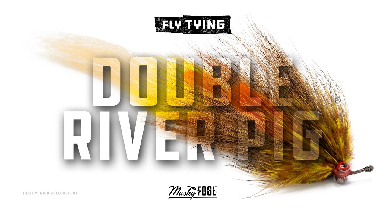 How to tie a big double river pig for musky and pike with Musky Fool ...
