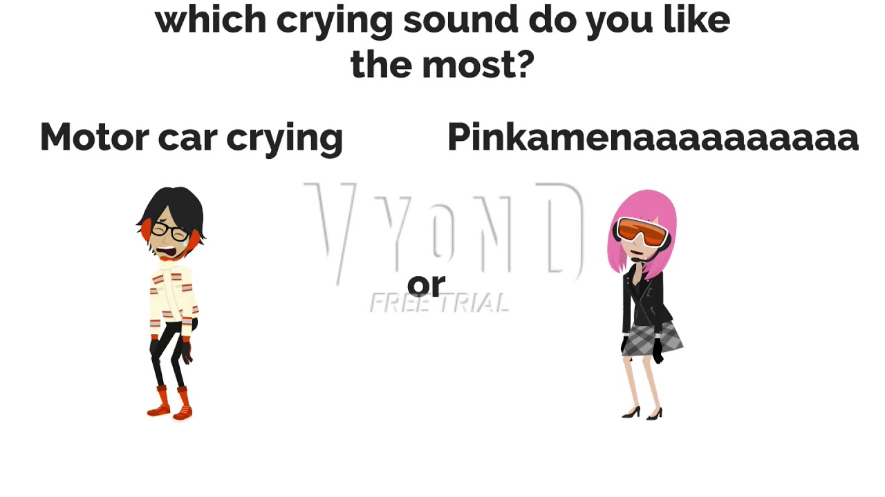 Which crying sound do you like the most? Motor car or pinkamenaaaaaa ...