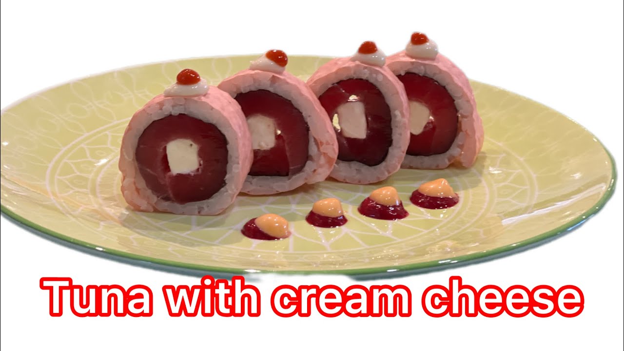TUNA WITH CREAM CHEESE | simple tuna sushi roll #chefpheds - YouTube