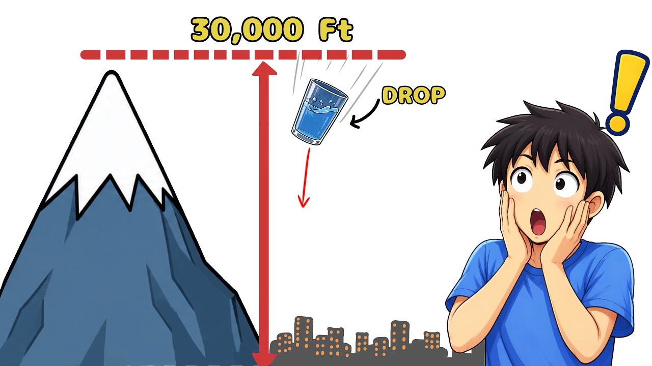 What If You Dropped a Glass of Water From 30,000 Feet ? - YouTube
