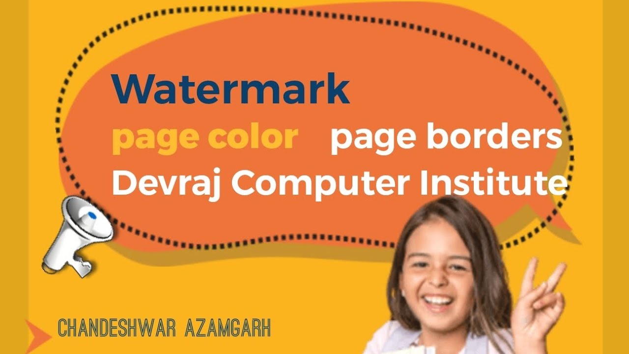 Watermark,page color,page border |msword watermark pageborder || # ...