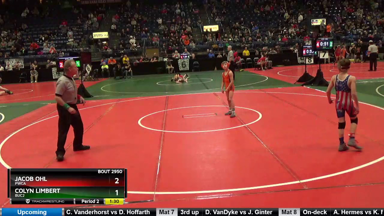 Colyn Limbert Buc2 vs Jacob Ohl Pwca 2019 OAC Junior High State 74 lbs ...
