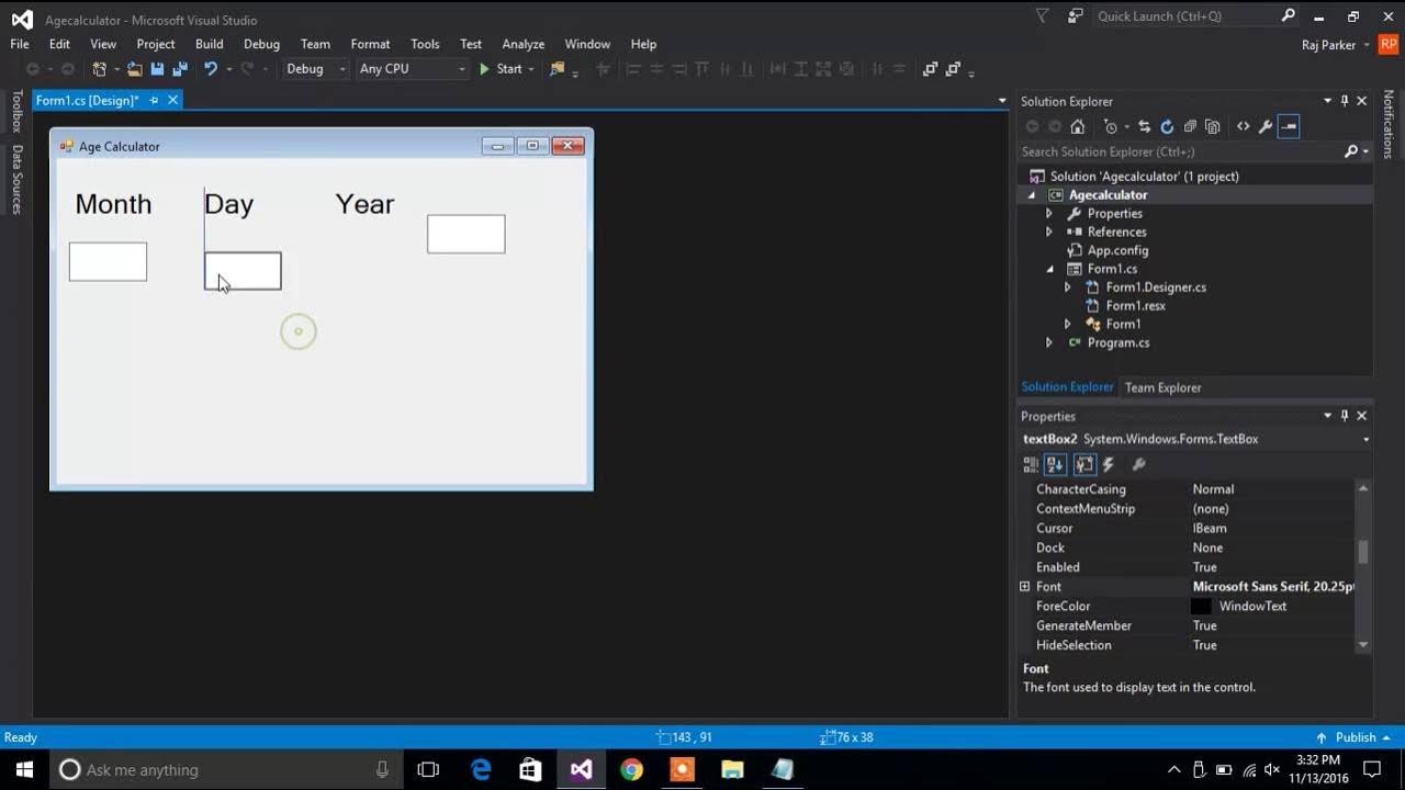 How To Build Age Calculator By Using C# - YouTube