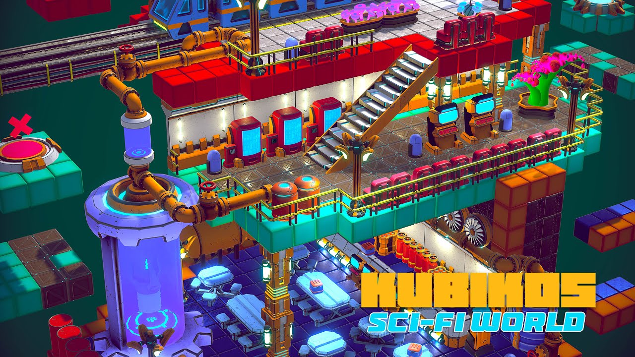 KUBIKOS - Sci-Fi Cube World|SPED LEVEL DESIGN| Unity3d Asset store pack ...