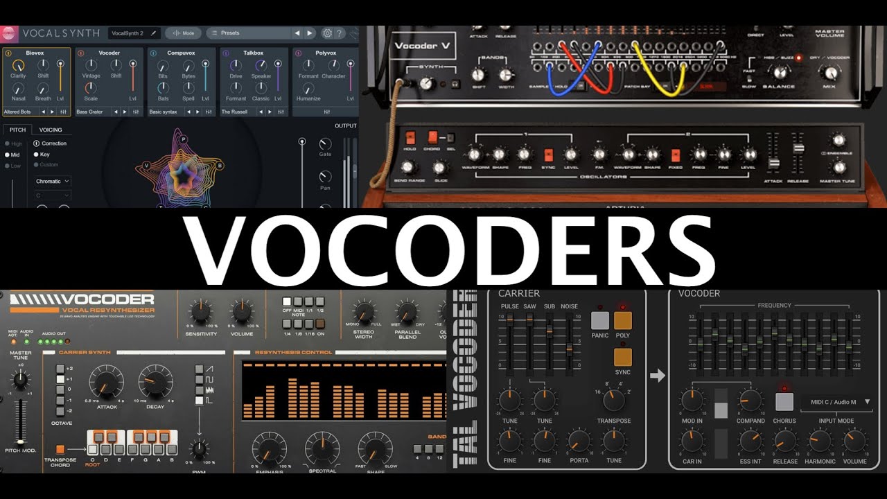 Vocoder Tests Izotope Vocalsynth 2 Logic EVOC2 Softube Vocoder Arturia ...