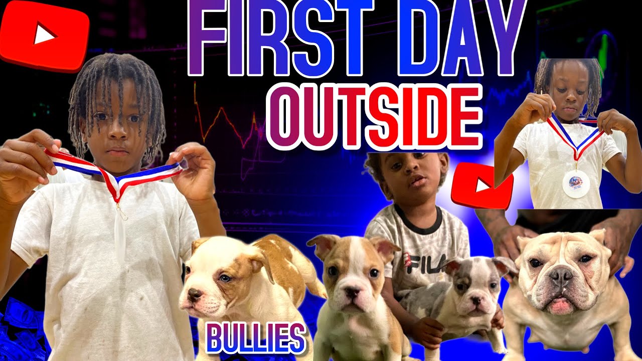 FIRST DAY OUTSIDE...WITH THE @SAUCEYKIDS PUPPY ADDITION - YouTube