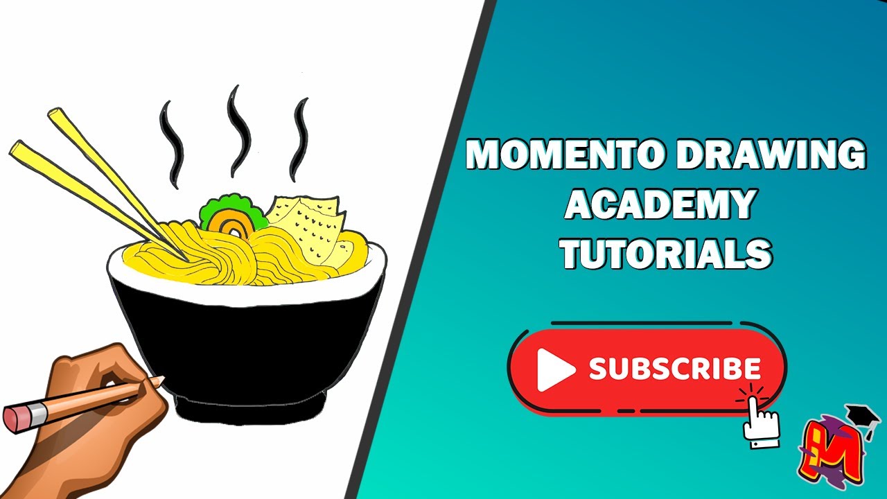How To Draw Chicken Noodle Soup Easy / Cara Menggambar Sup Mie Ayam ...