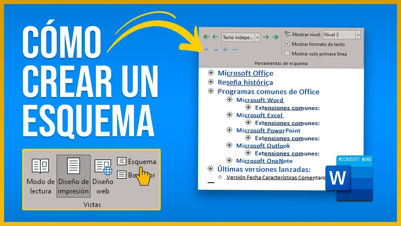Cómo crear un ESQUEMA DE TÍTULOS en WORD - YouTube