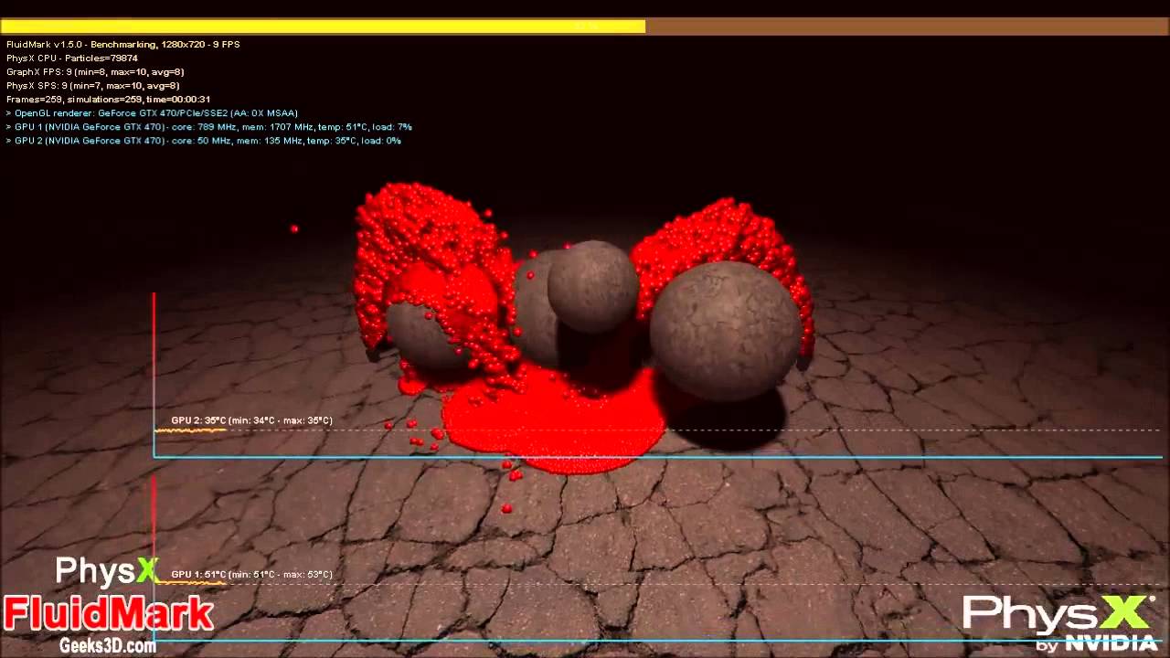 Nvidia PhysX CPU vs GPU - YouTube