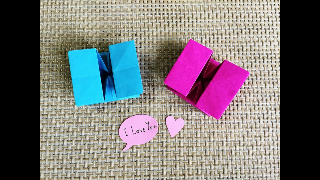 How to make an Origami Pop Out Envelope / Box : วิธีพับซองจดหมายหรือ ...