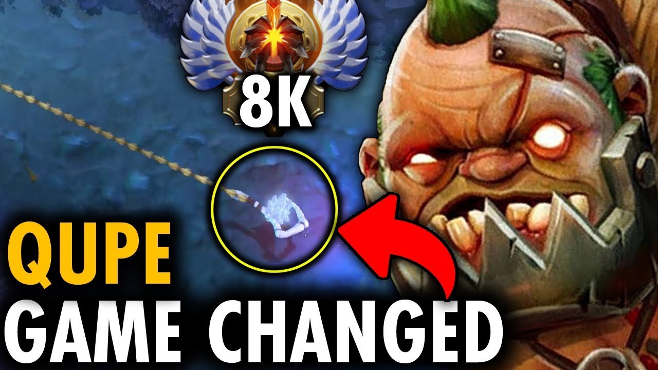 8K MMR EPIC GAME QUPE PUDGE!! GAME CHANGED WITH DOUBLE DAMAGE RUNE ...
