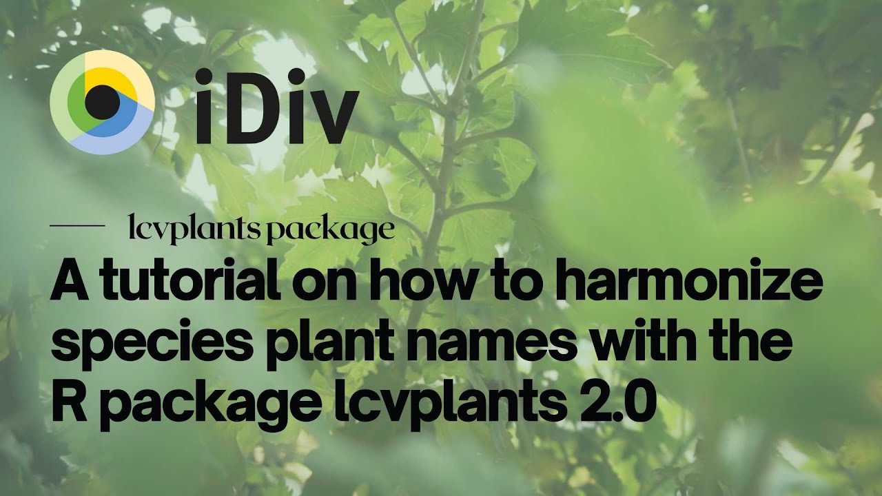 lcvplants R package tutorial - YouTube