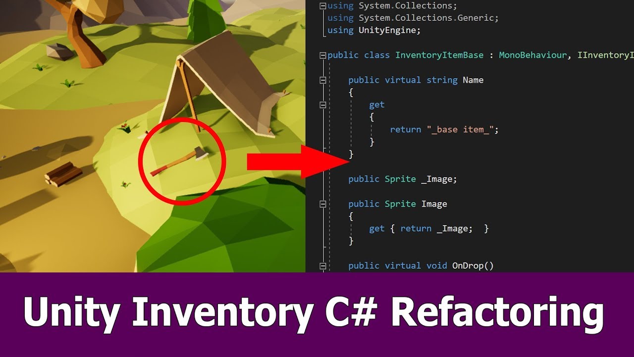 Unity Inventory C Refactoring Youtube