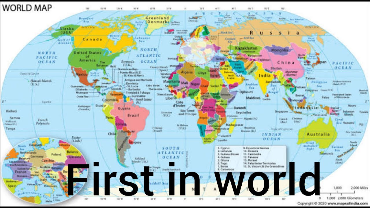 First in the world GK / World General Knowledge Questions, Quiz & MCQs ...