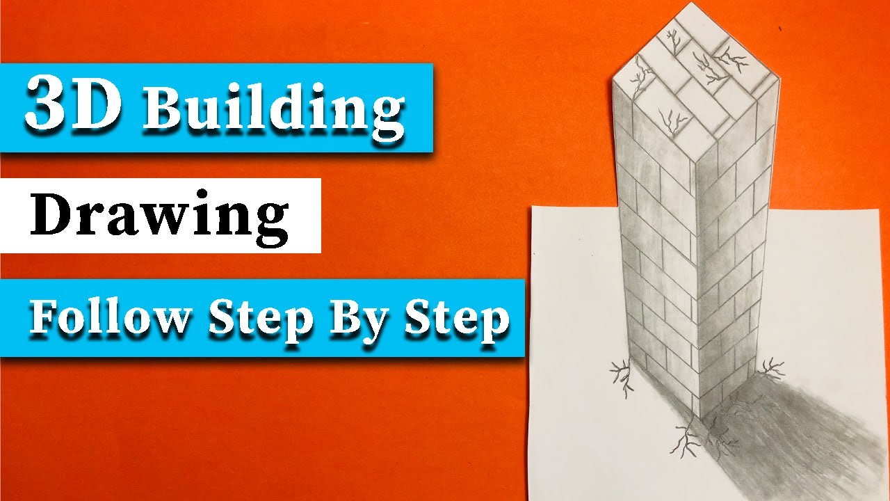 3D Drawing ‌‌Building Drawing #shorts #short - YouTube
