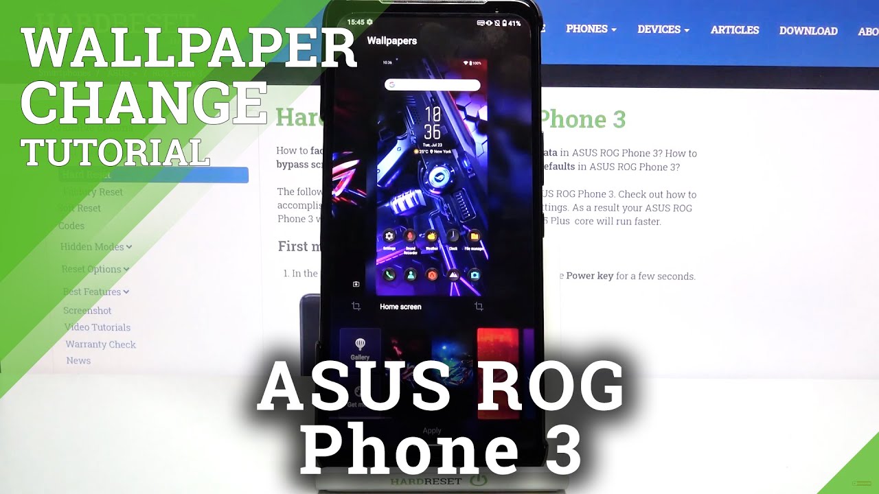 How to Change Wallpaper in ASUS ROG Phone 3 – Refresh Home & Lock ...
