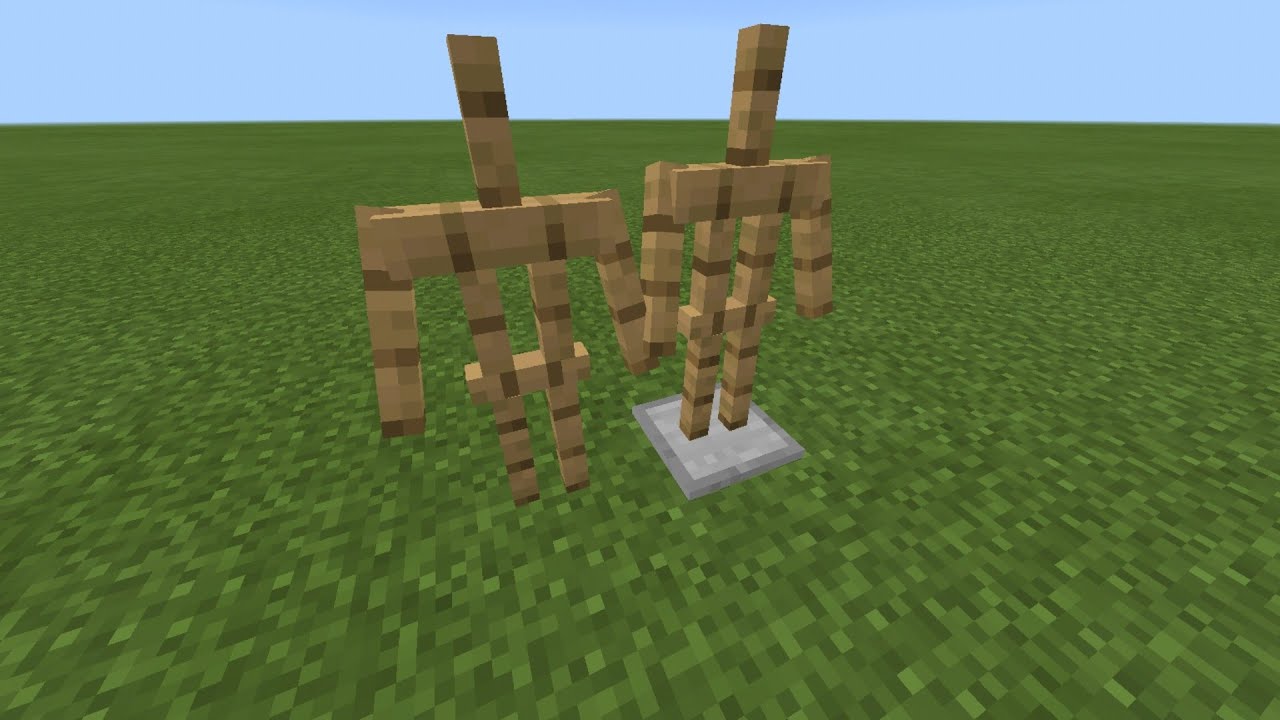 Armor Stands with NO Base Plate (MCPE) - YouTube