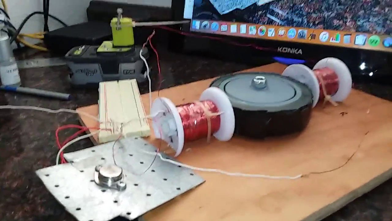 Pulse motor: 18v air coil, transistor triggered explained. - YouTube