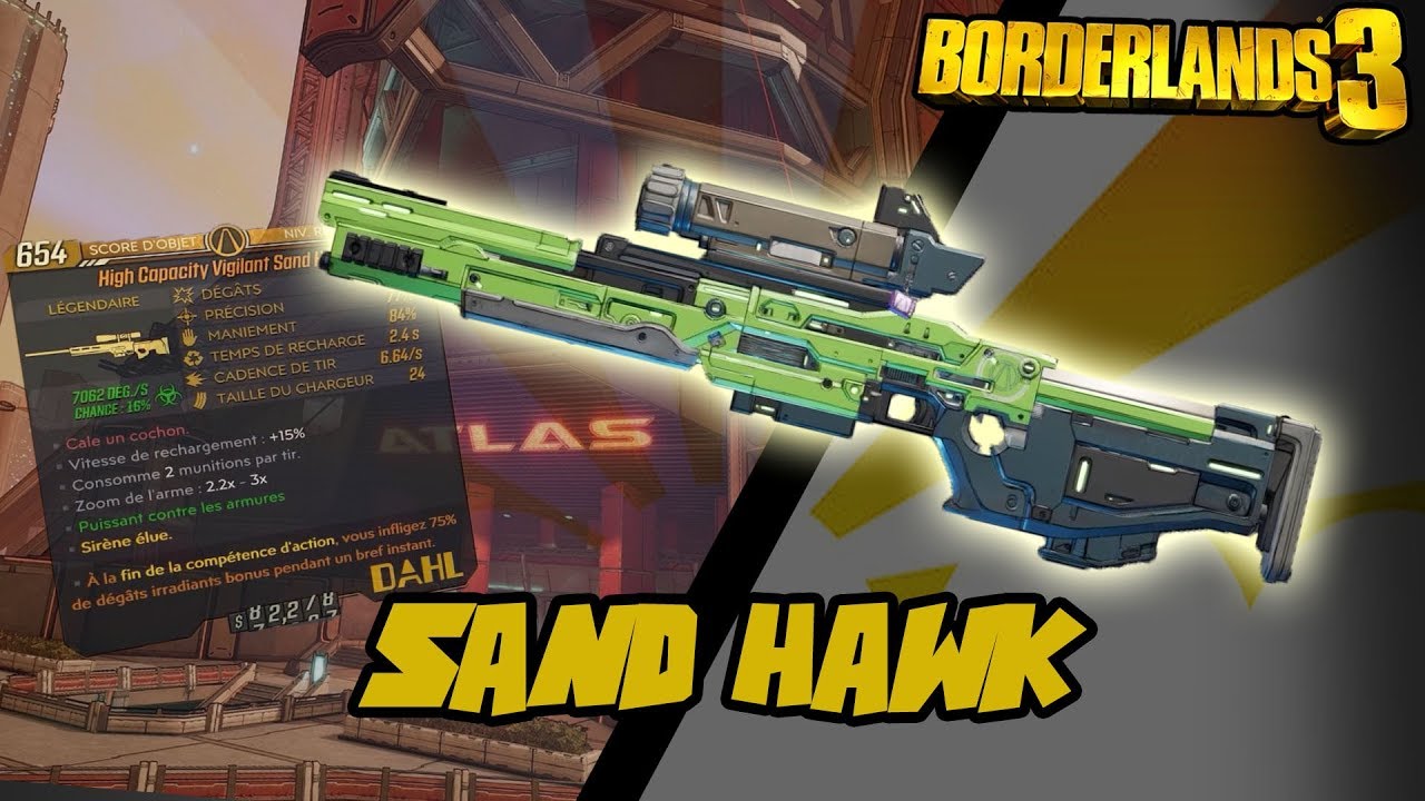BORDERLANDS 3 | GUIDE LEGENDAIRE | RETOUR DE LA SAND HAWK!! - YouTube