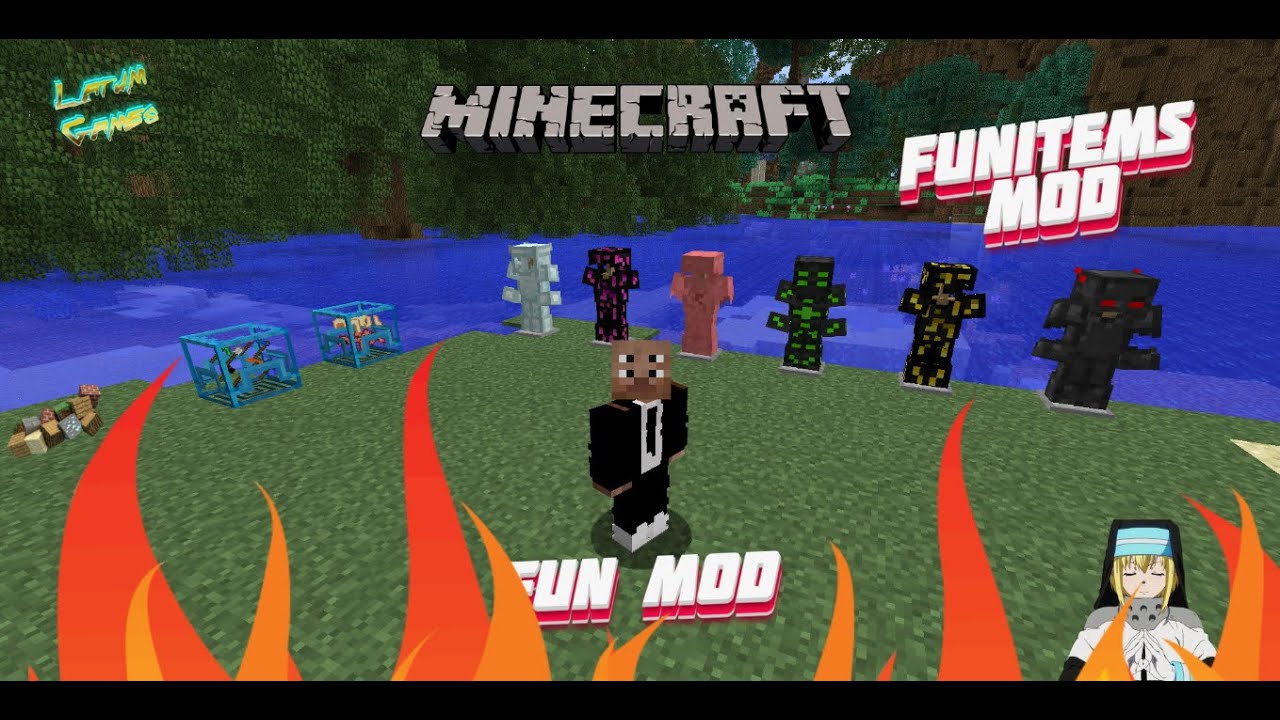 FunItems Mod ОБЗОР МОДА ОРУЖИЯ и БРОНИ - YouTube