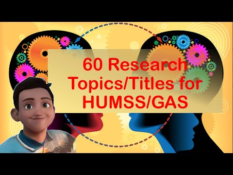 60 Suggested Research Topics/ Titles for HUMSS/ GAS - YouTube