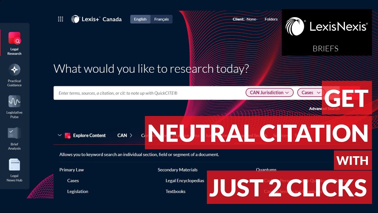 How do I automatically get a neutral citation of a case on Lexis+ ...