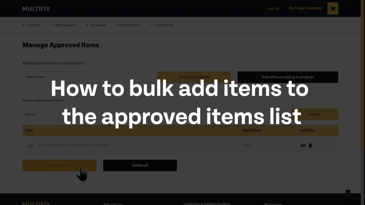 How to bulk add items to your approved products list - YouTube