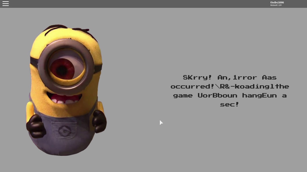 How To Get Error Screen On Roblox Despicable Forces - YouTube