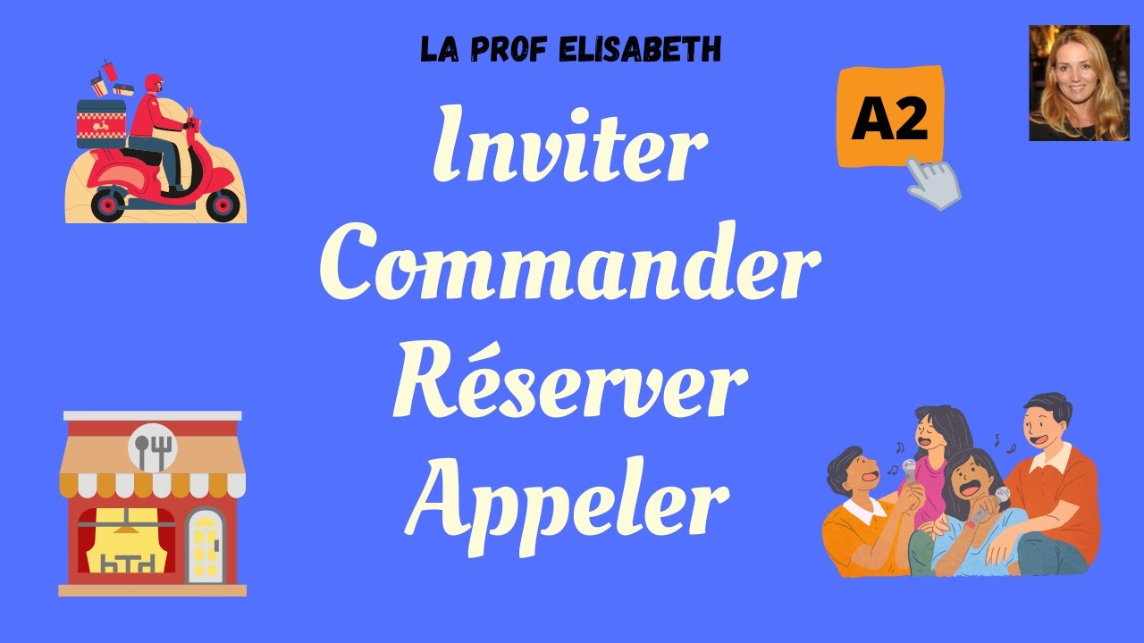 Inviter - Commander - Réserver - Appeler en français. Niveau A2 de FLE ...