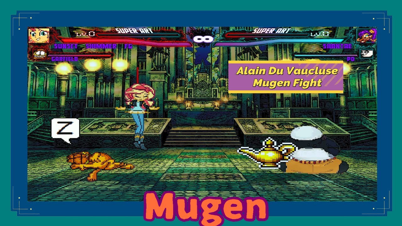 Mugen : Sunset Shimmer FG & Garfield Vs Shantae & Po (Request) - YouTube