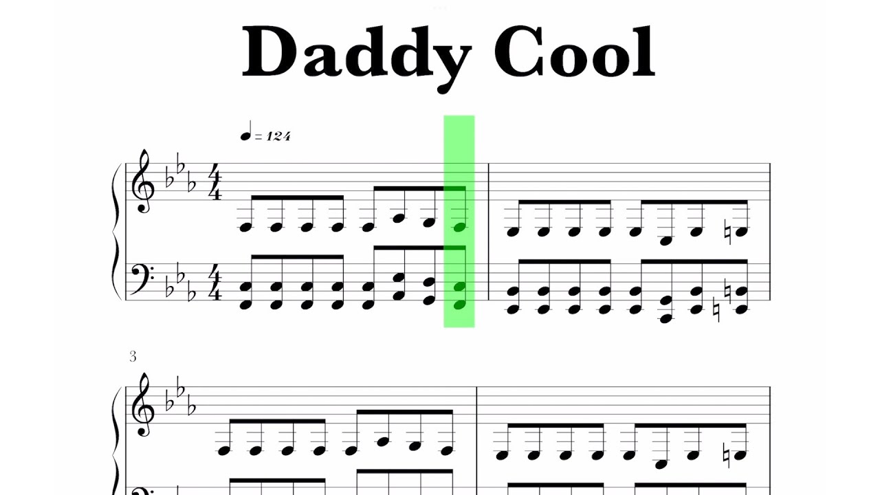 Boney M. - Daddy Cool Sheet Music - YouTube