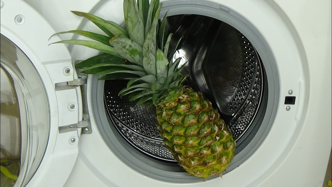 Experiment - test, Pineapple in a Washing Machine - make pineapple ...