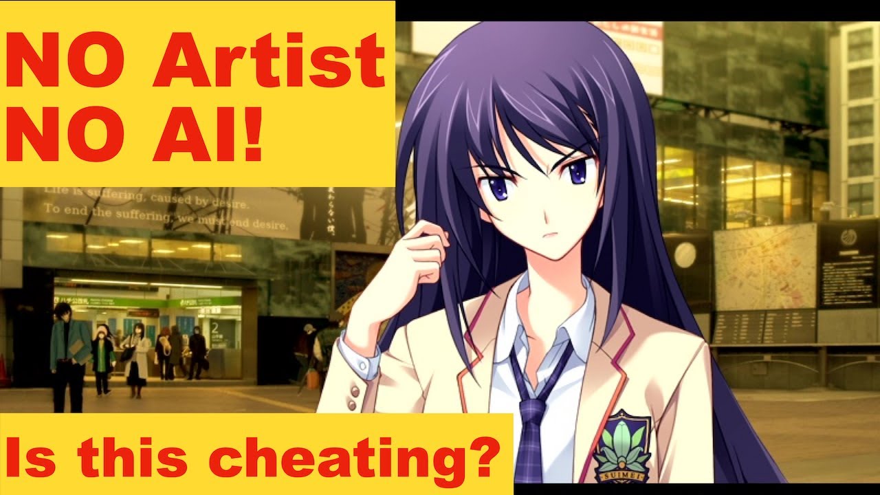 Can you make a visual novel without artist and without AI? - YouTube