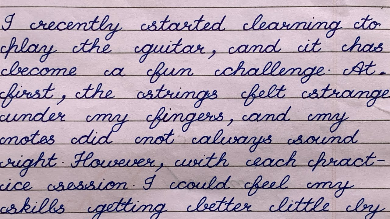 English cursive writing | small letters | Paragraph | Part-4 - YouTube