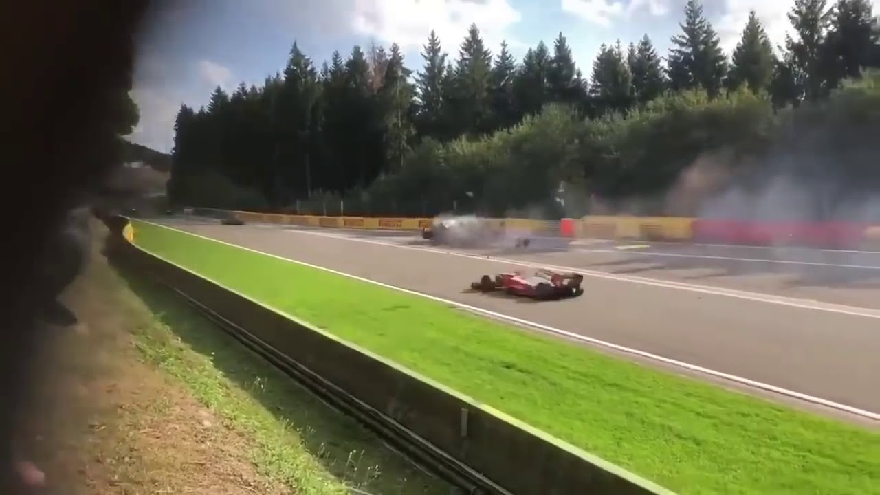 Formula 2 crash Belgian Grand Prix 2019 Slow Motion - YouTube