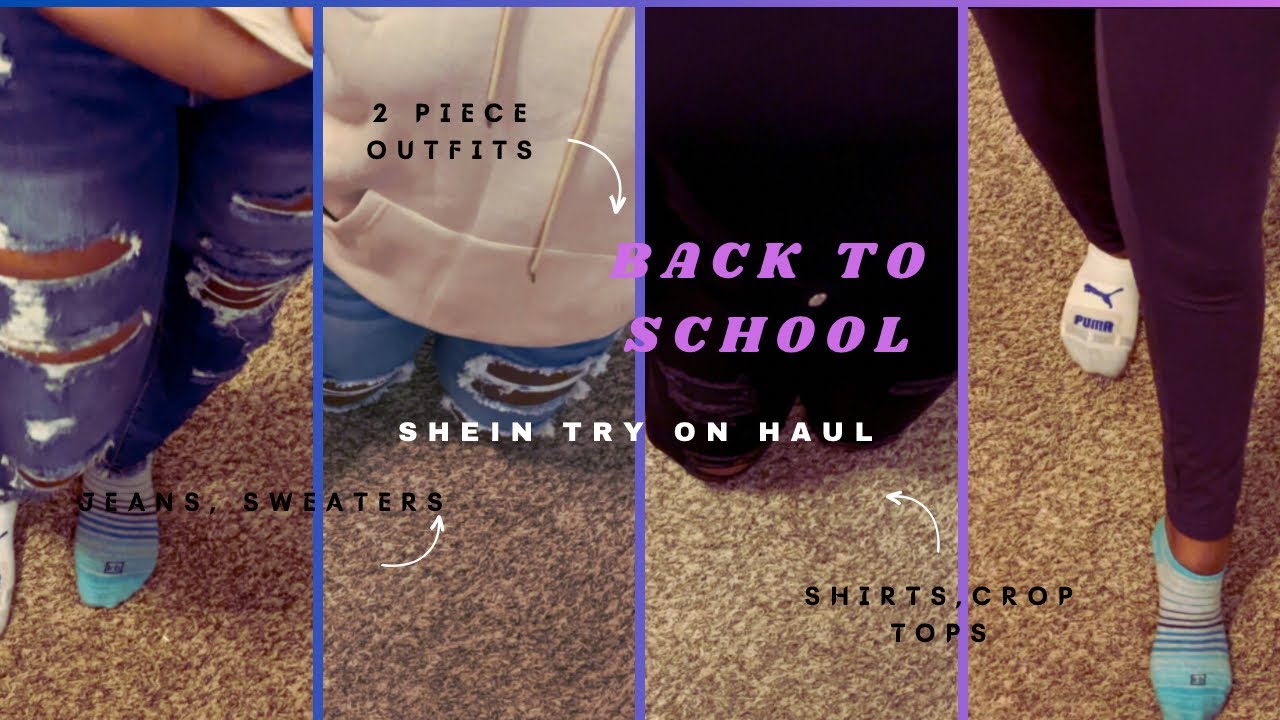 ⚠️SHEIN ALERT ⚠️ BACK TO SCHOOL OUTFITS🎒SHEIN HAUL WITH JEANS👖 ...