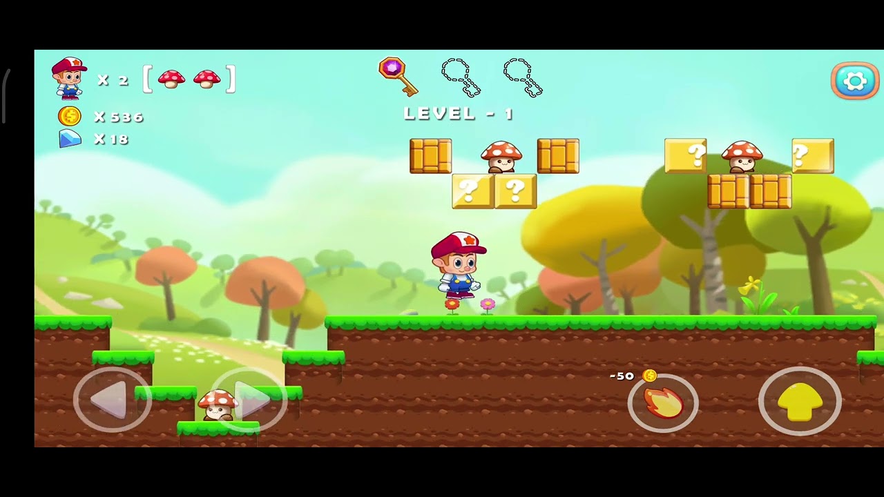 Super Gino Bros Level 1 | Android Game Play| @KaranDonGamer - YouTube