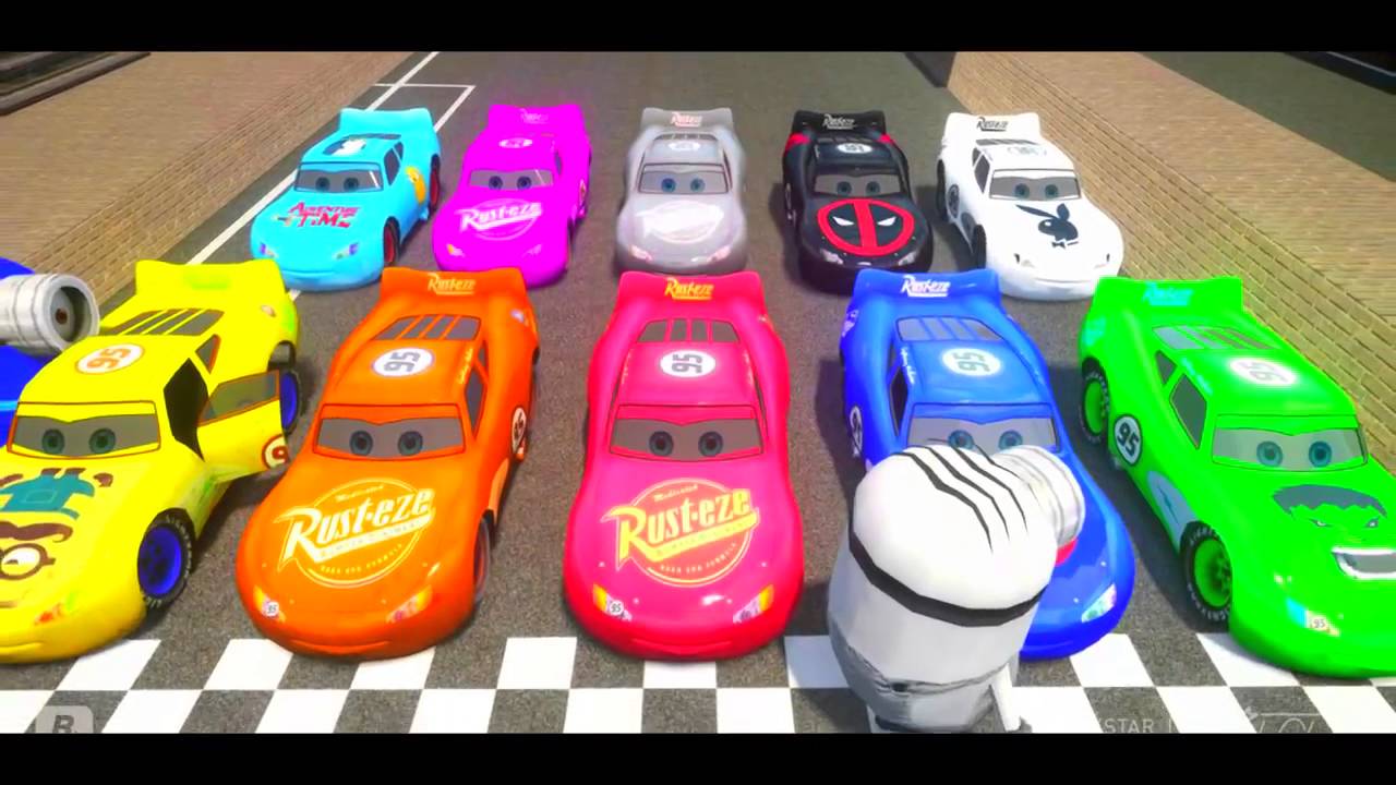 Minions & Minion Colors Disney Cars Lightning McQueen Nursery Rhymess ...