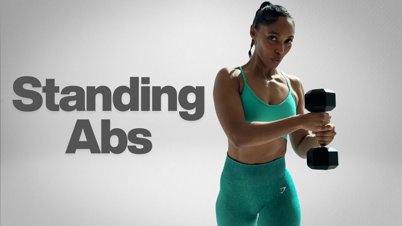 Dumbbell STANDING ABS WORKOUT | Core Fat Burn 🔥 - YouTube