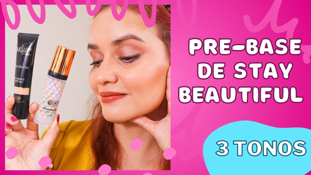 Me maquillo con la pre base de STAY BEAUTIFUL y la base de vitamina E ...