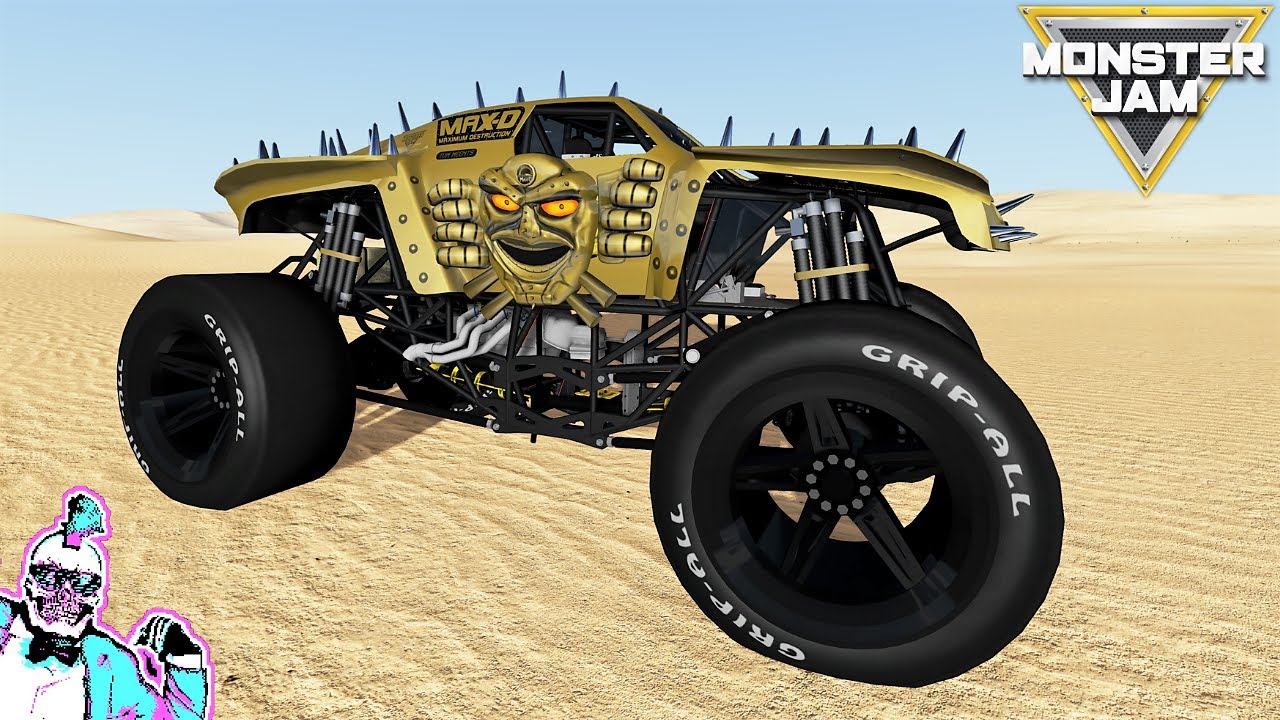 Monster Jam INSANE High Speed Jumps and Crashes New Map #2 | BeamNG ...
