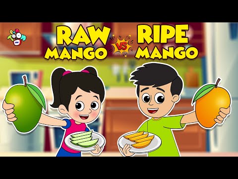 Raw VS Ripe Mango | Mango Challenge | Animated Stories | English Cartoon | PunToon Kids