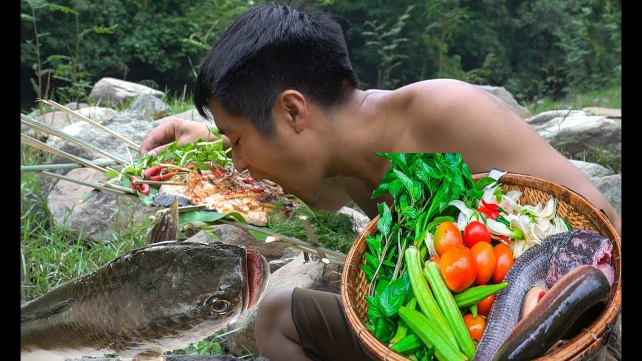 Foods For Life - Catch fish by hand cooking and eating delicious - CÁ ...