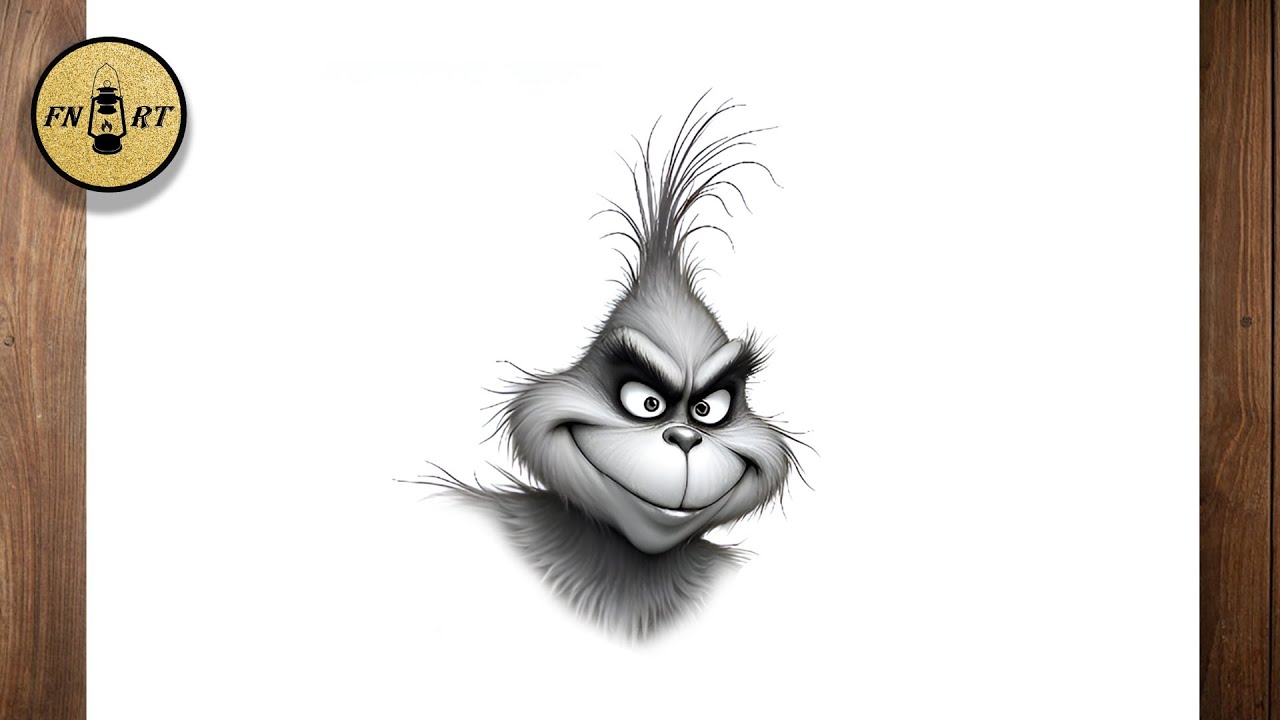 How to draw the grinch realistic step by step - YouTube
