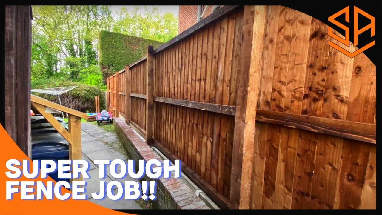 VERY TOUGH FENCE JOB!! - YouTube