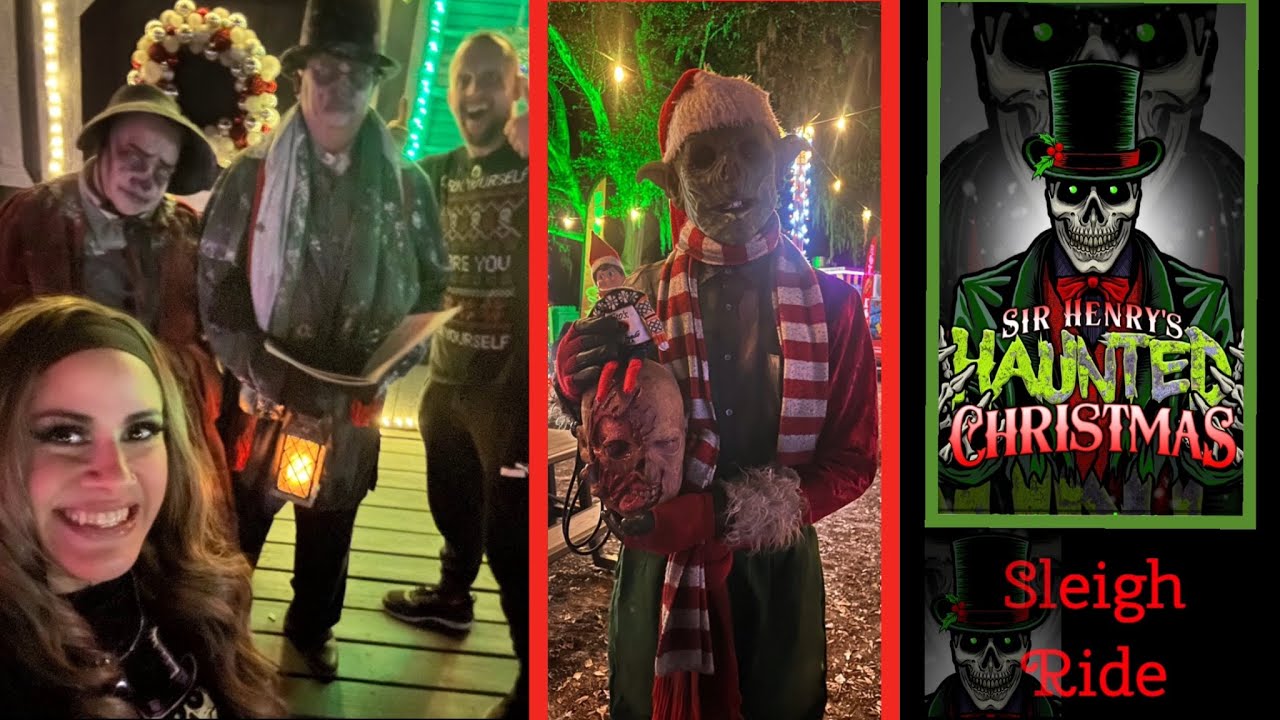 HAUNTED SLEIGH RIDE !!!! SIR HENRYS HAUNTED CHRISTMAS 2024 - YouTube