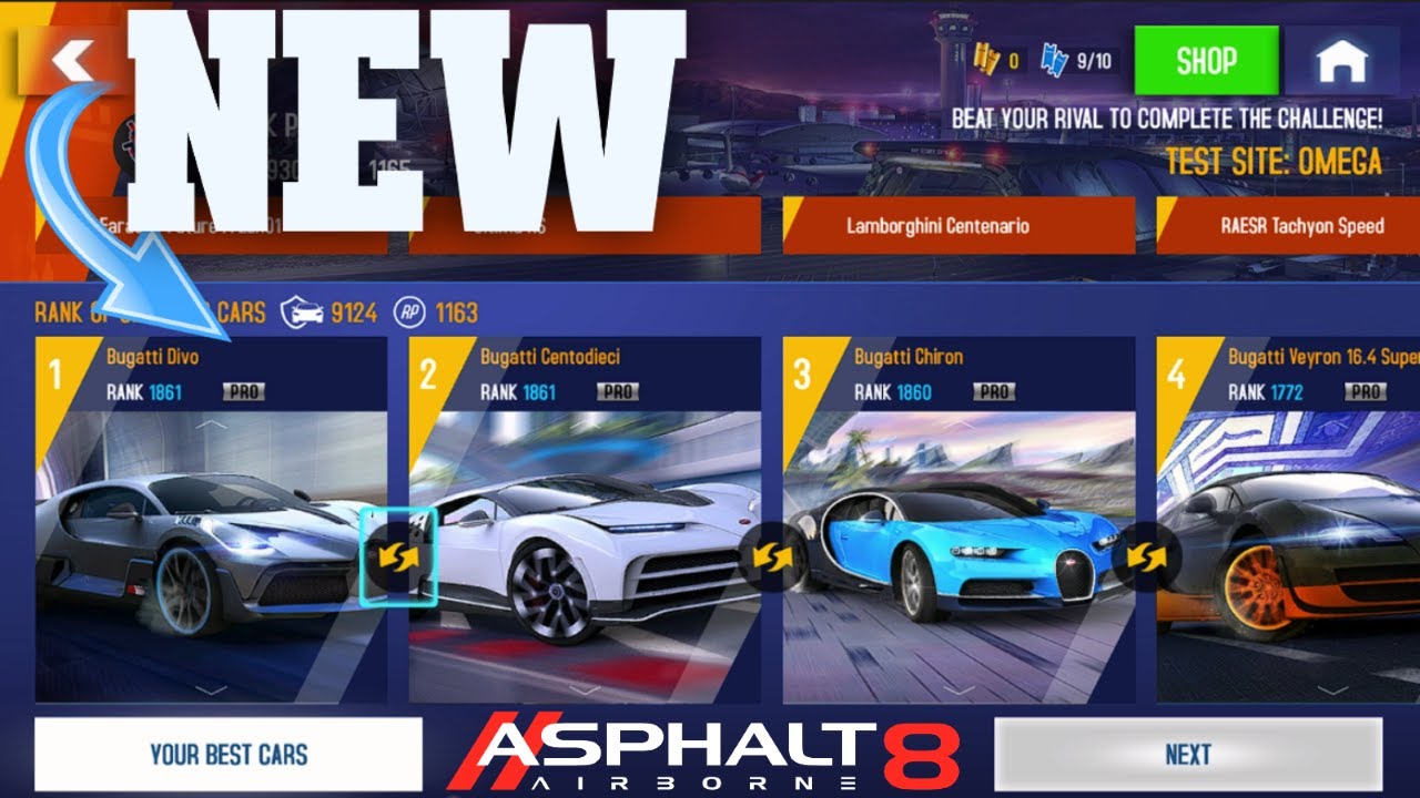 BUGATTI TEAM! // Asphalt 8 Airborne: Bugatti ONLY Gauntlet Mode ...