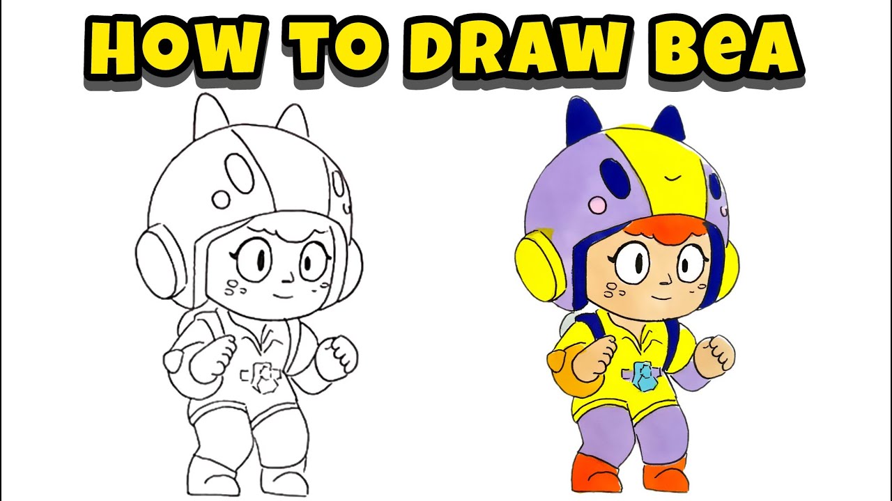 How to Draw Bea from Brawl Stars – Create Epic Brawler Piece of Art ...