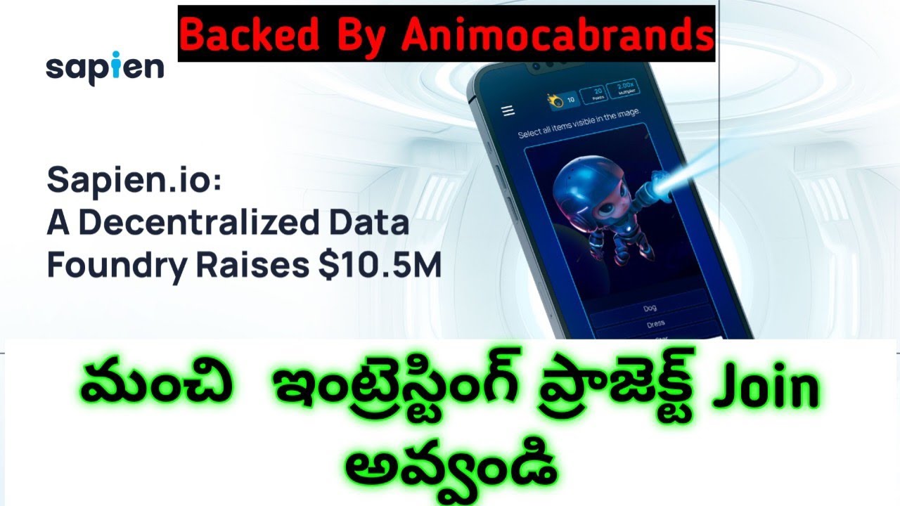 Sapien Airdrop Telugu Backed By AnimocaBrands Full Information - YouTube