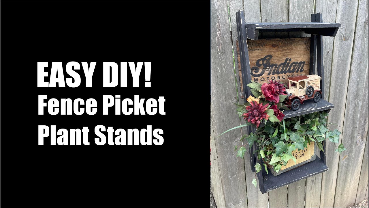Fence Picket - Indoor / Outdoor Plant Stands - YouTube